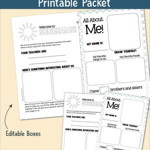Welcome to Sunbeams! Printable Packet - Etsy