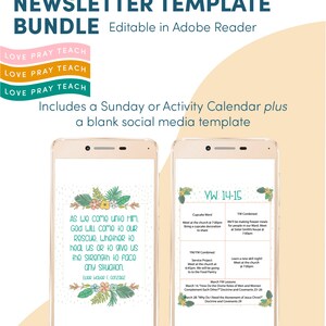 March 2021 Editable Newsletter Bundle - Etsy