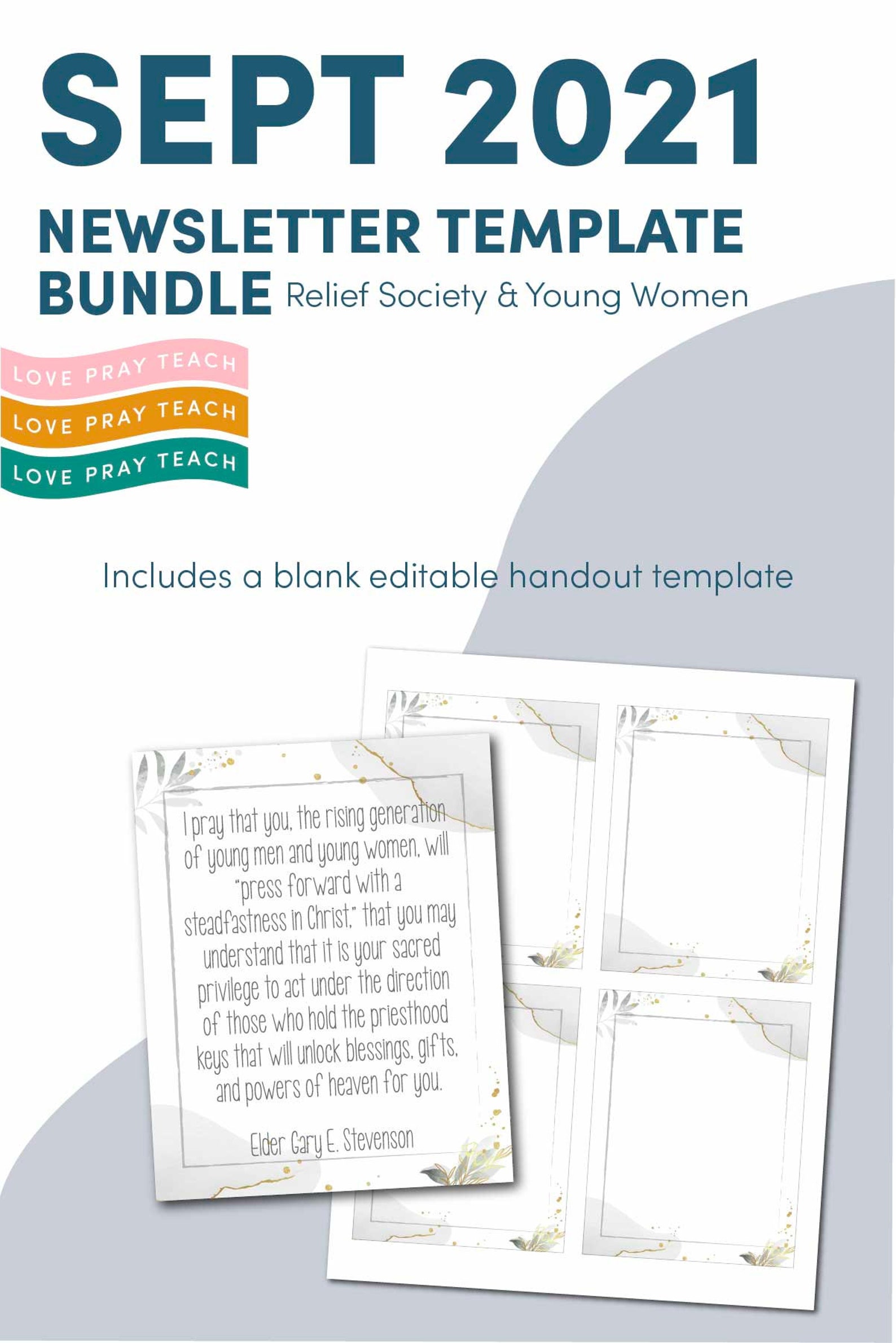 September 2021 Editable Newsletter Bundle - Etsy