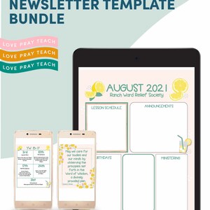 August 2021 Editable Newsletter Bundle - Etsy