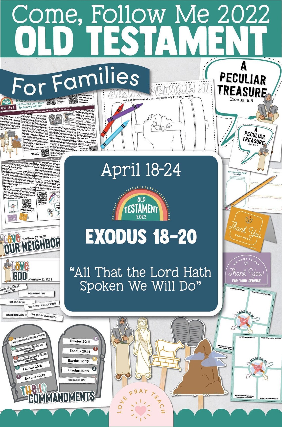 Come Follow Mefor Individuals and Families Exodus 18-20: - Etsy