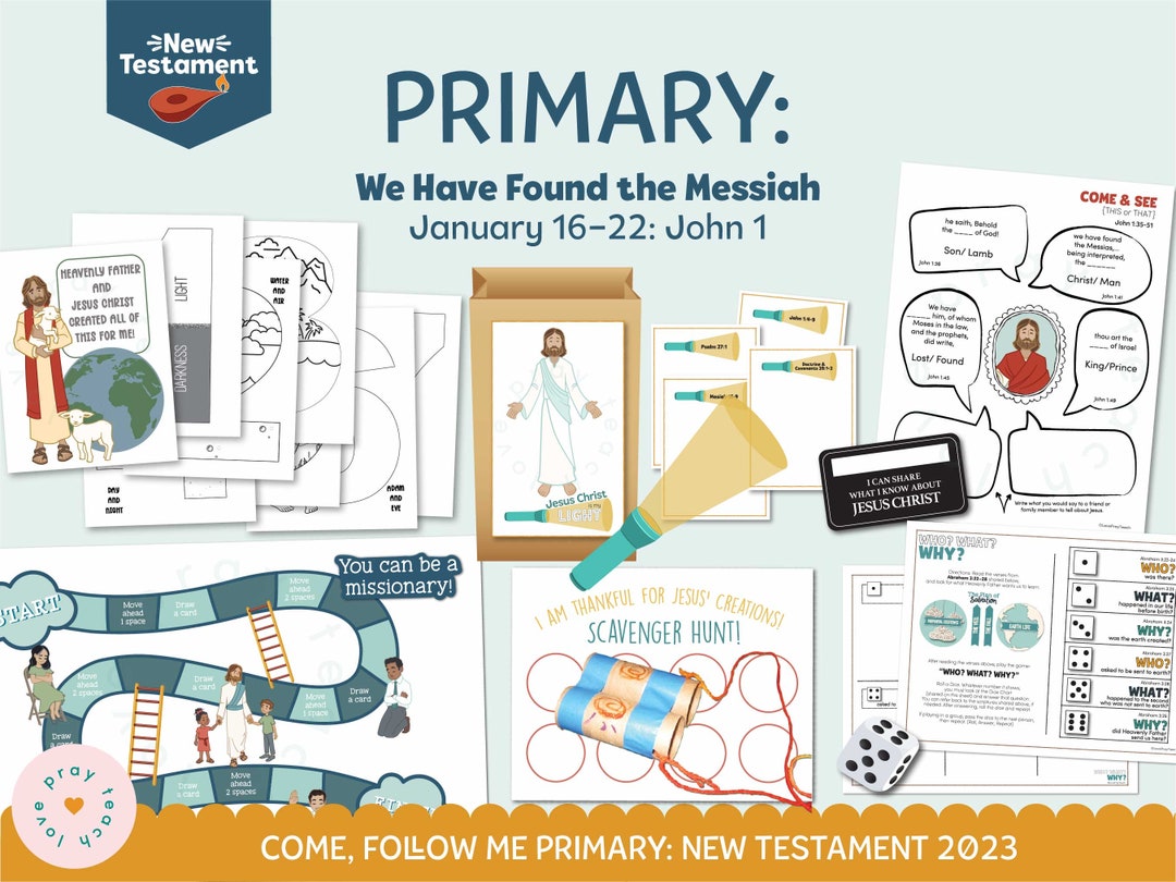 Come, Follow Me for Primary 2023: January 16–22 John 1 We Have Found ...