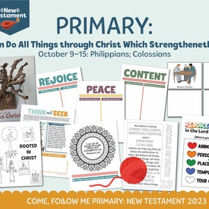 Come, Follow Me for Primary 2023: Oct 9–15 Philippians; Colossians “I ...