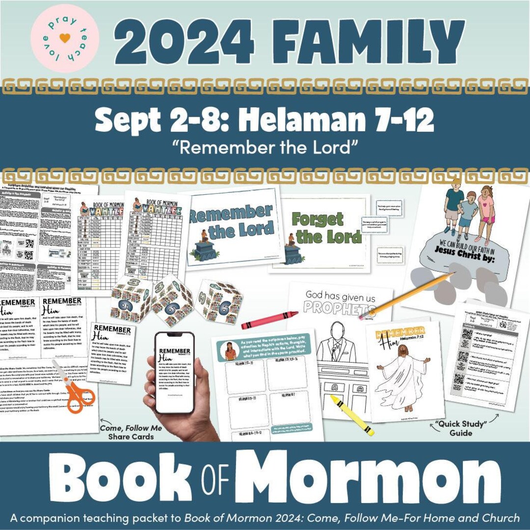 Ideas for Families Sept 2-8, Helaman 7-12: Remember the Lord, A ...