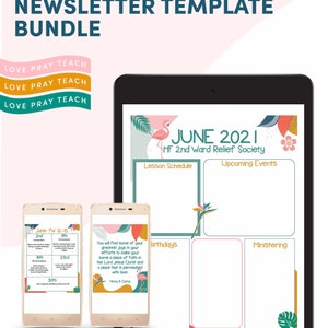 June 2021 Editable Newsletter Bundle - Etsy