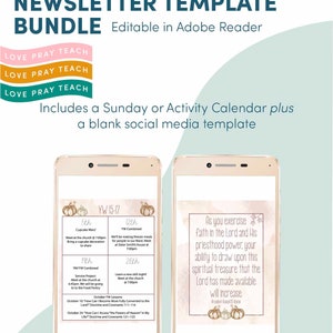 October 2021 Editable Newsletter Bundle for Relief Society or Young ...