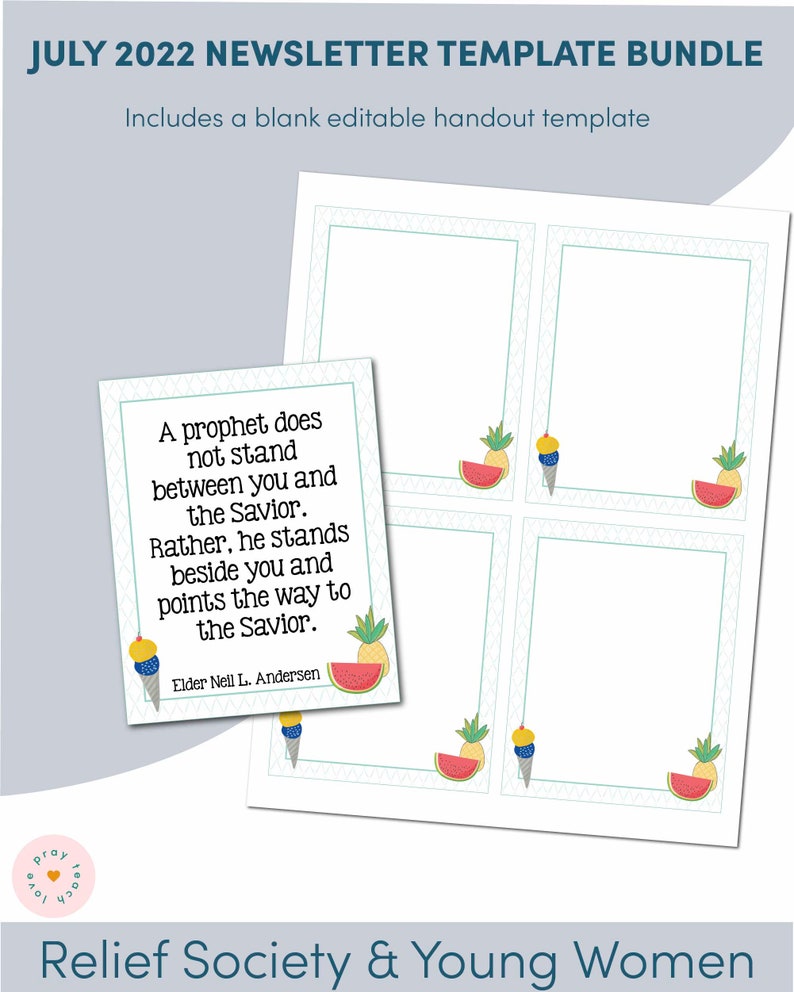 July 2022 Editable Newsletter Bundle - Etsy