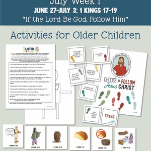 Come, Follow Me for Primary June 27–july 3; 1 Kings 17–19; “if the Lord ...