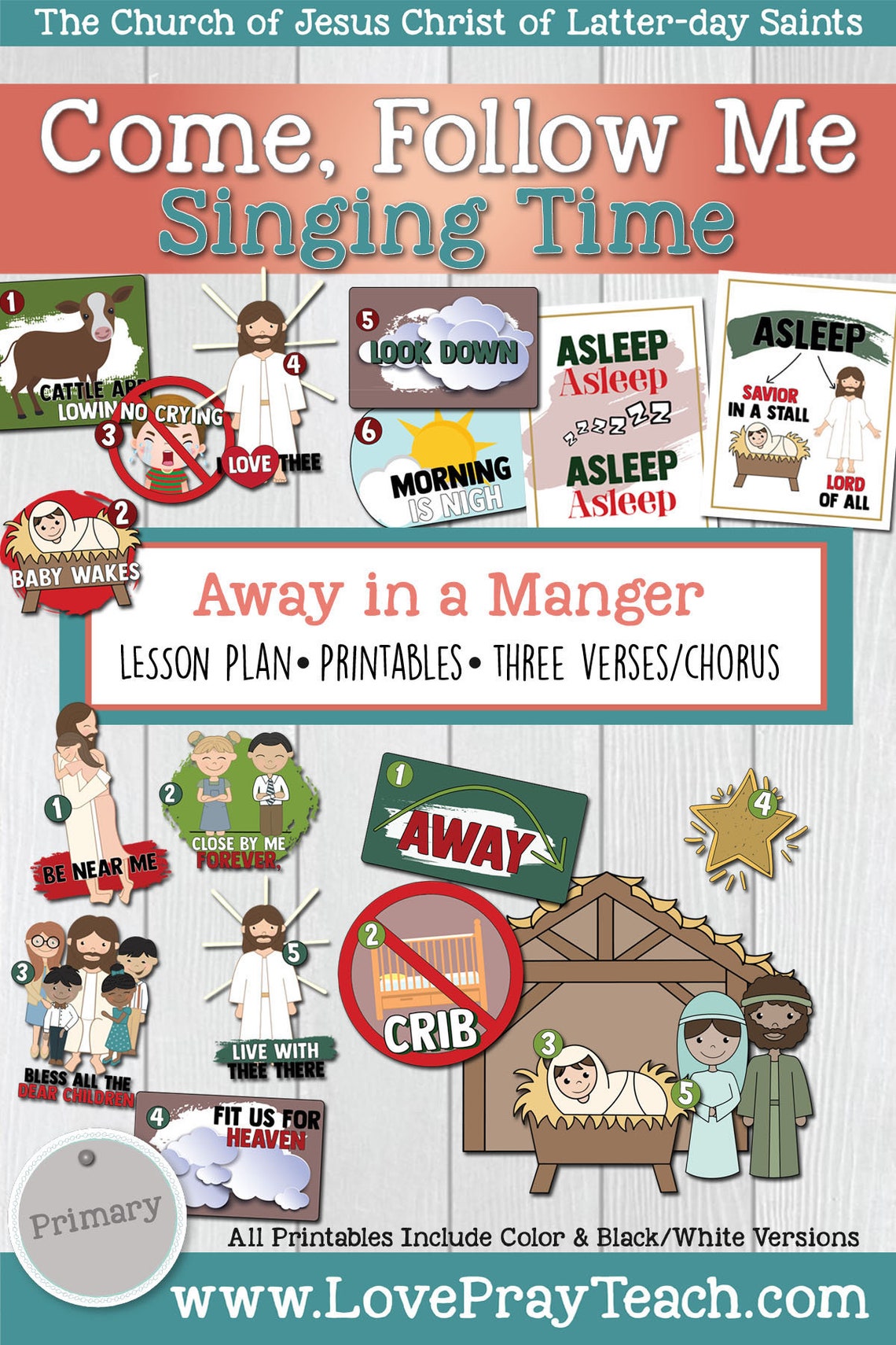 Come Follow Me for Primary Singing Time: 2020 away in a | Etsy