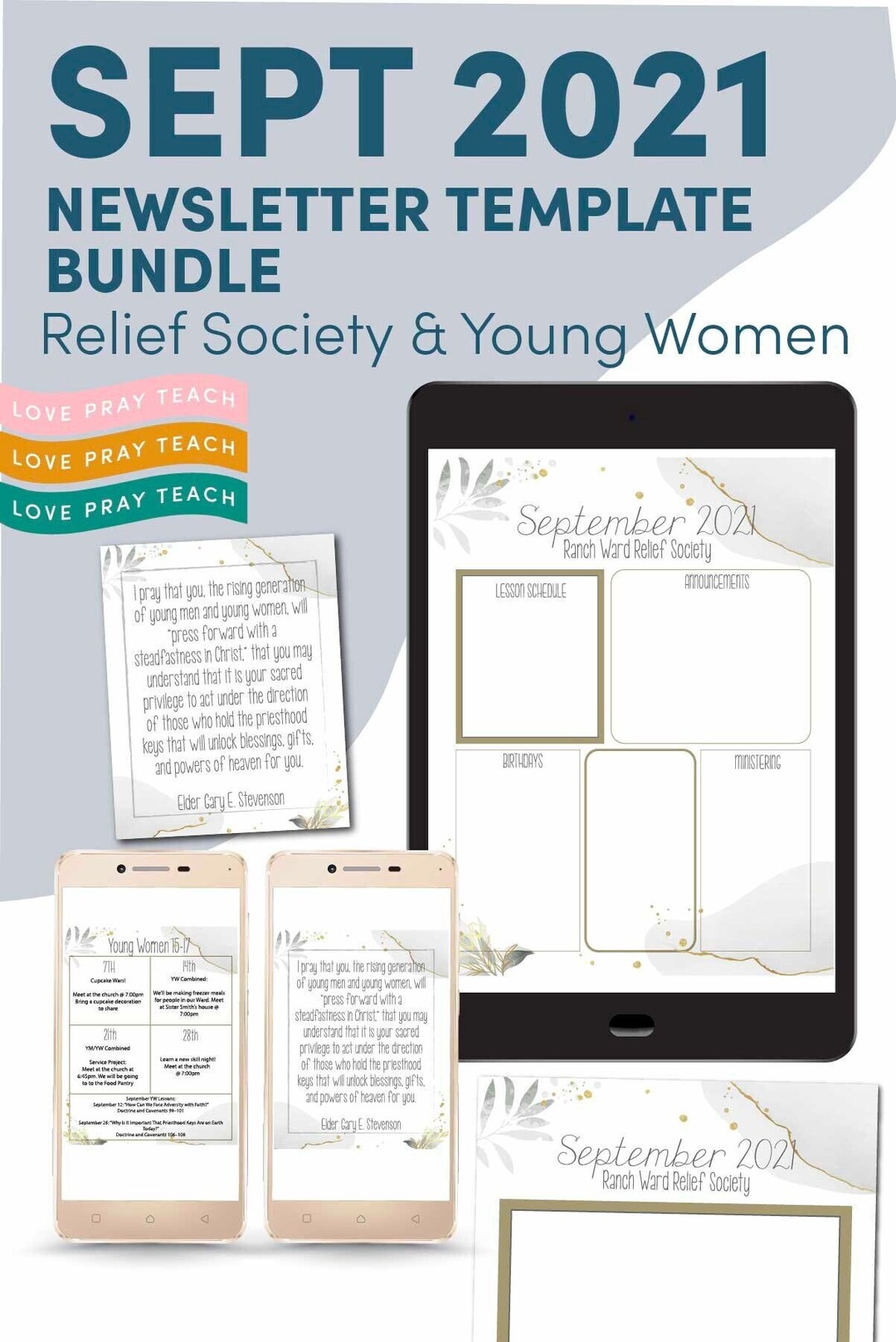 September 2021 Editable Newsletter Bundle - Etsy