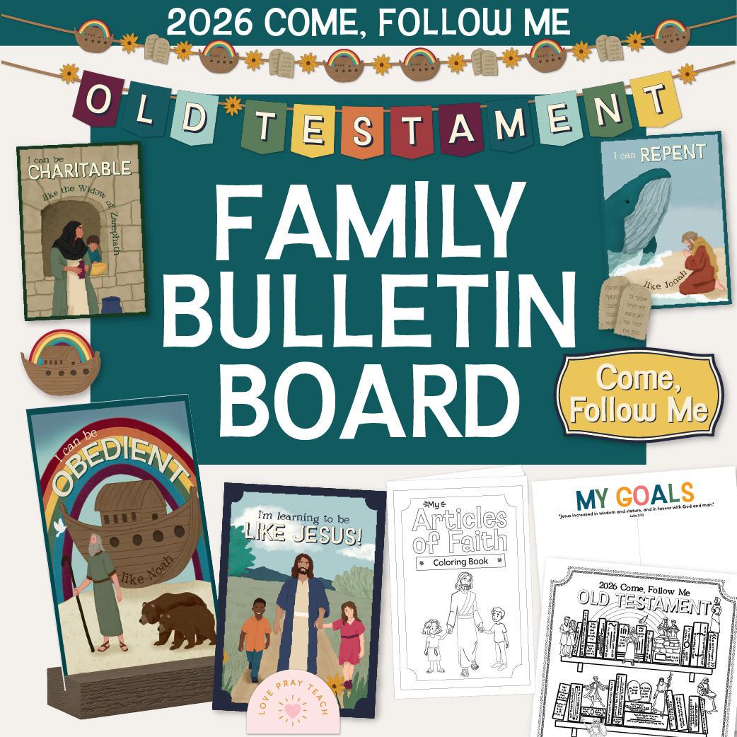 2026 Old Testament Family Bulletin Board - Etsy