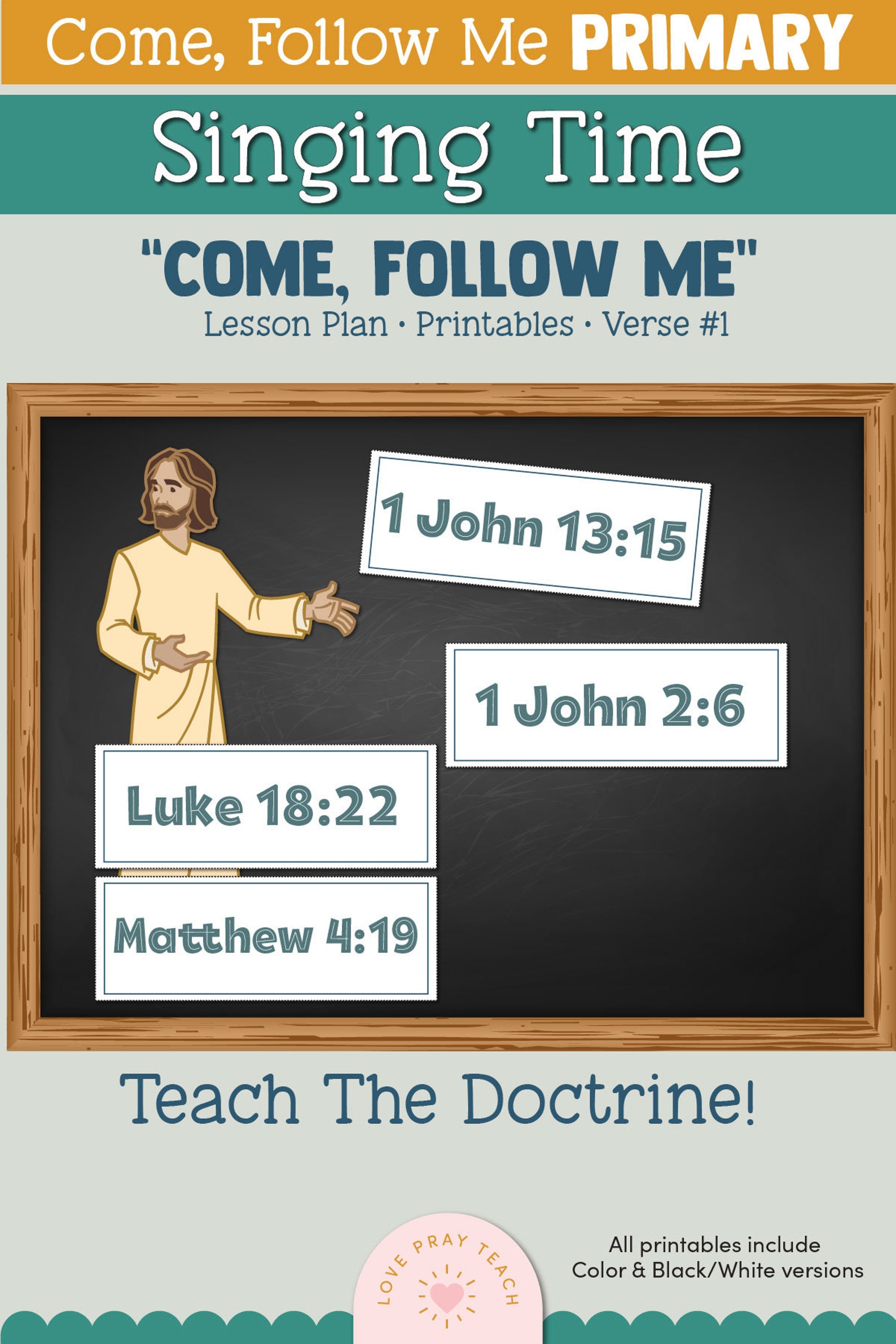 Come, Follow Me Singing Time Helps: Lesson Idea Printables - Etsy