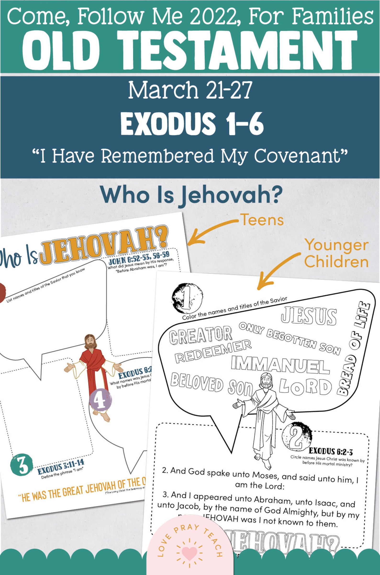 Come Follow Mefor Individuals and Families Exodus 1-6: March - Etsy