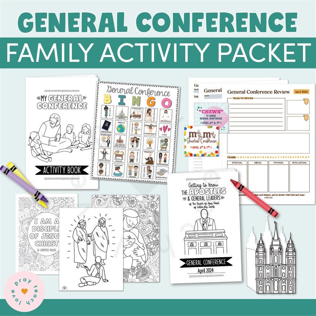 General Conference Activity Packet - Etsy