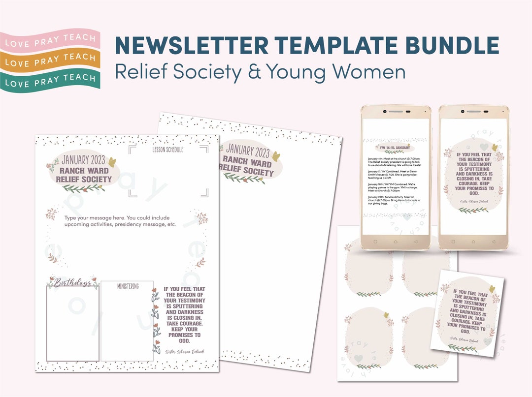 Editable Newsletter Bundle 1 - Etsy