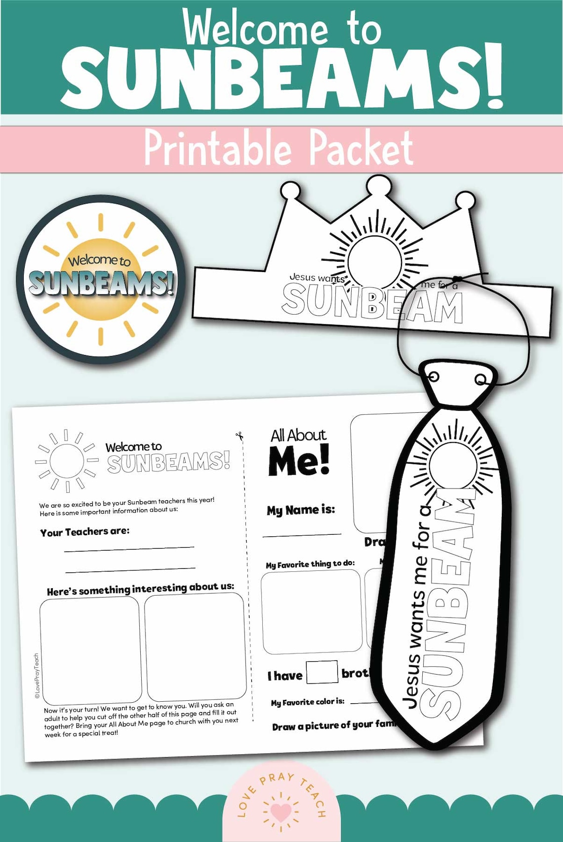 Welcome to Sunbeams Printable Packet for 2023 - Etsy