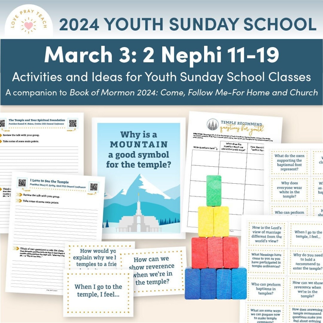 Youth Sunday School 2024 Printable Lesson Pack for February 26–march 3: ...
