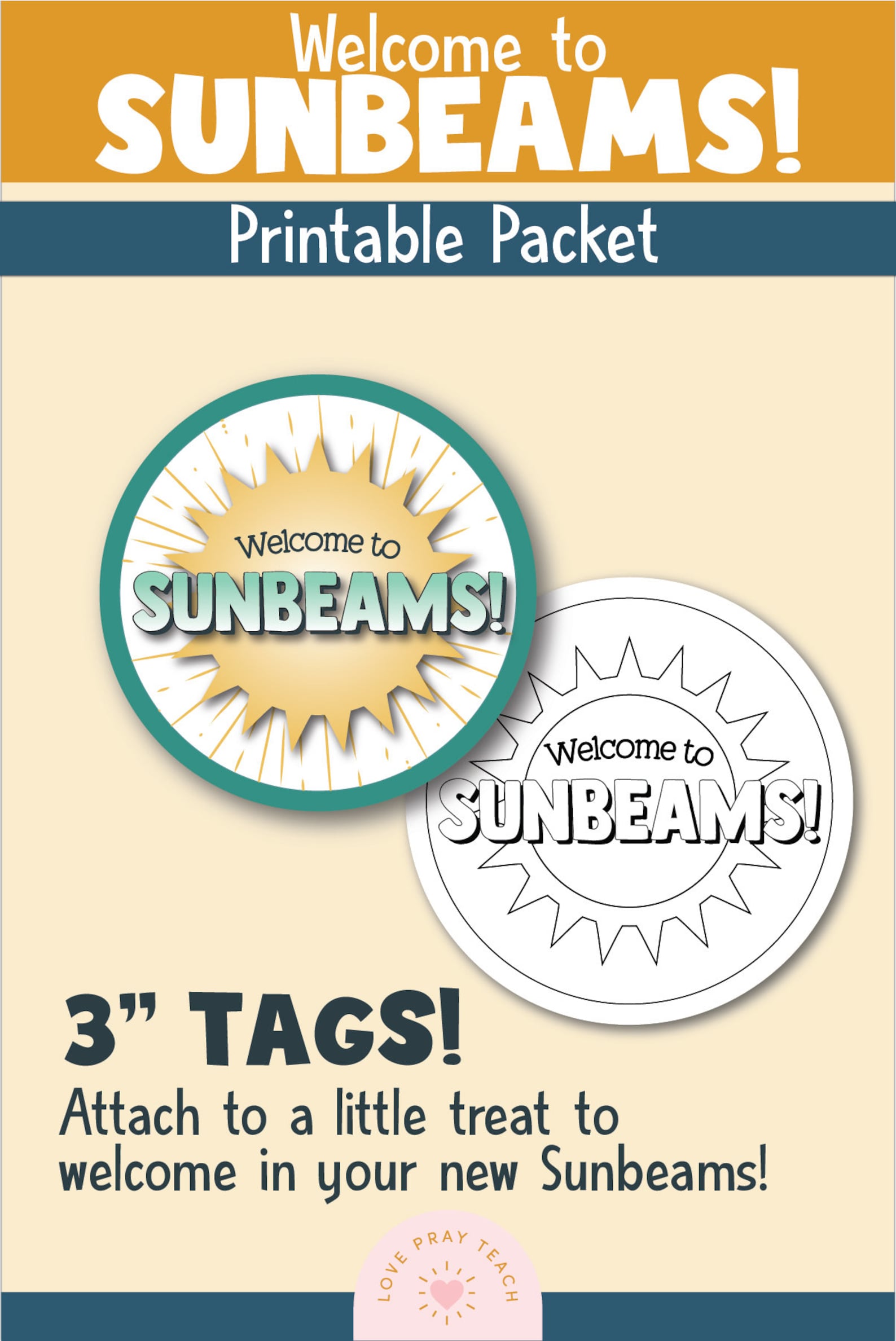 Welcome to Sunbeams Printable Packet | Etsy