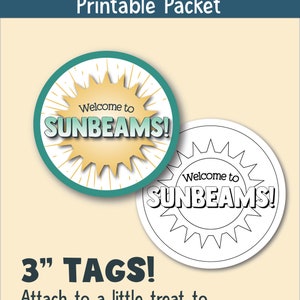 Welcome to Sunbeams! Printable Packet - Etsy