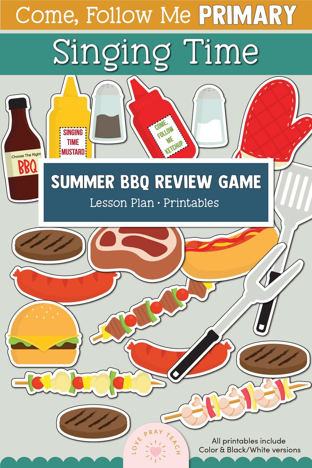 Come, Follow Me for Primary-singing Time: “summer BBQ Review Game” - Etsy