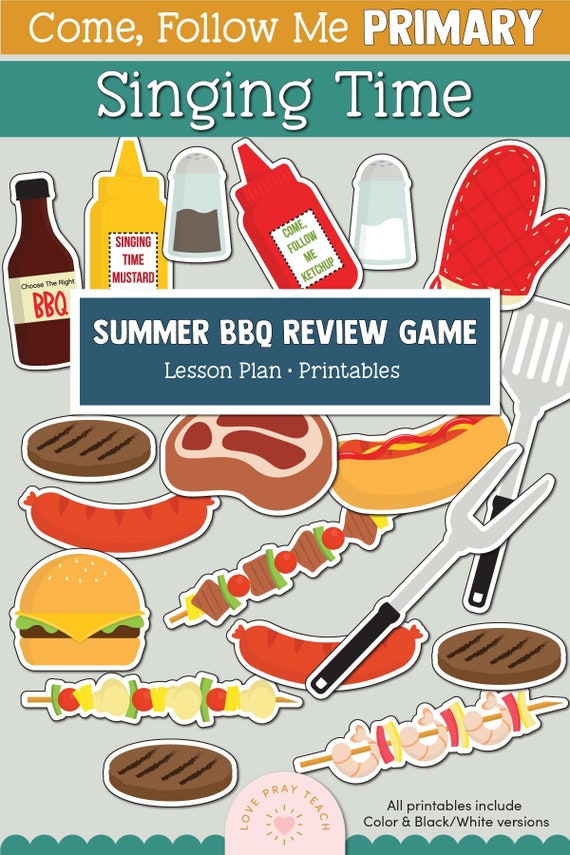 Come Follow Me for Primary-singing Time: summer BBQ Review - Etsy