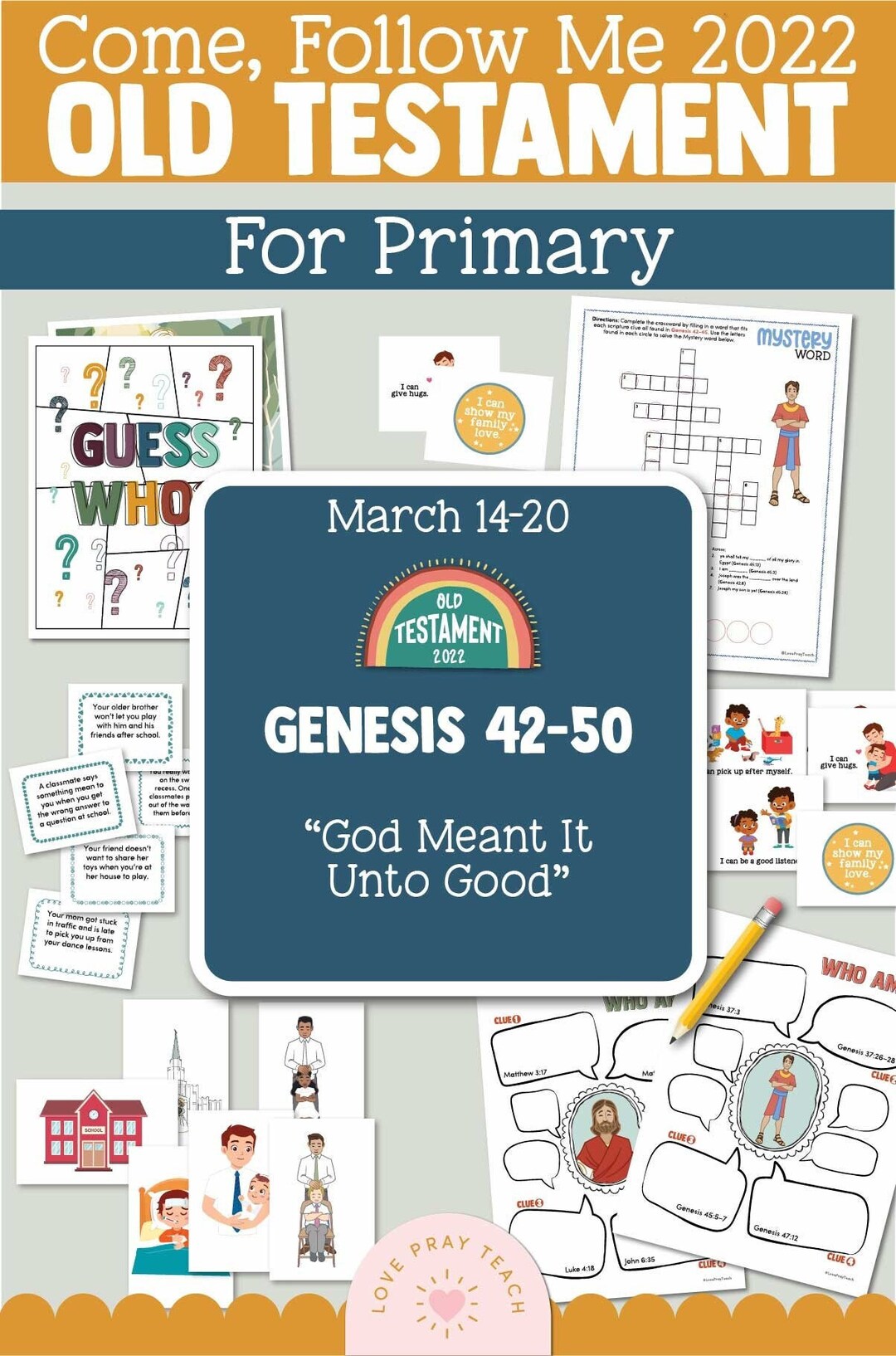Come, Follow Me for Primary March 14-20: Genesis 42-50 "god Meant It ...