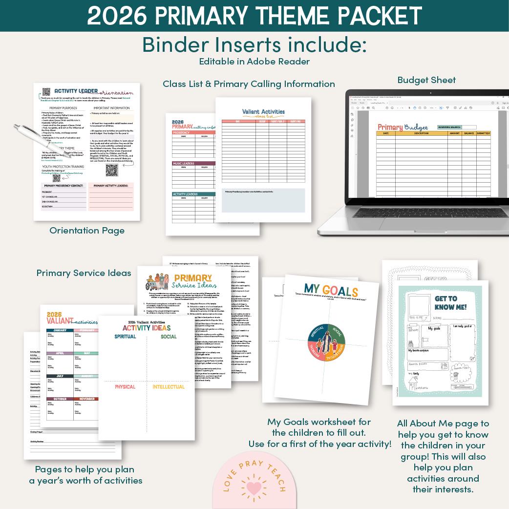 2026 Primary Theme: Valiant Activity Leaders Binders - Etsy