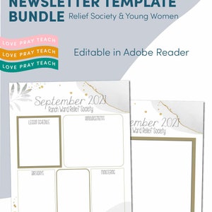 September 2021 Editable Newsletter Bundle - Etsy