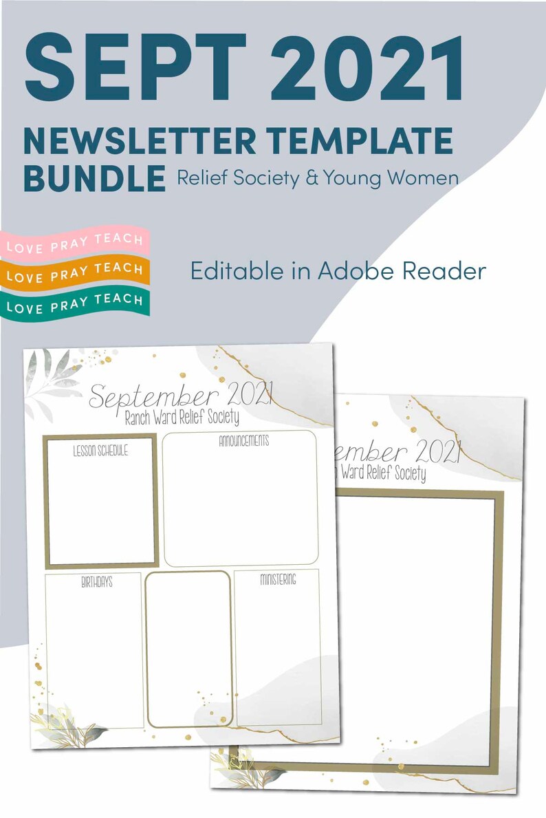 September 2021 Editable Newsletter Bundle - Etsy