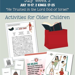 Come, Follow Me for Primary July 11–17 2 Kings 17–25 “he Trusted in the ...