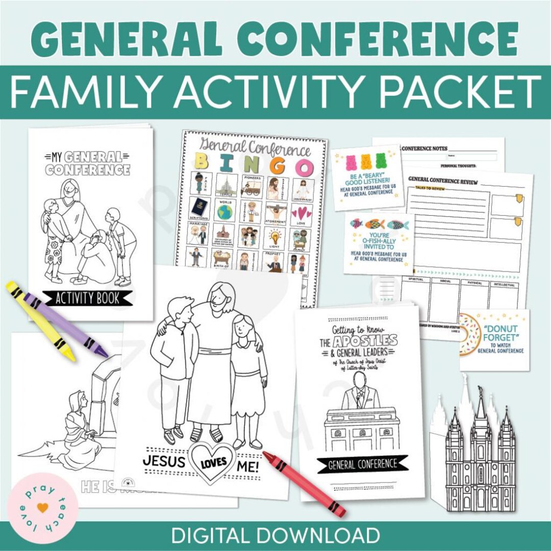 General Conference Activity Packet - Etsy