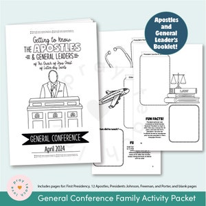 General Conference Activity Packet - Etsy