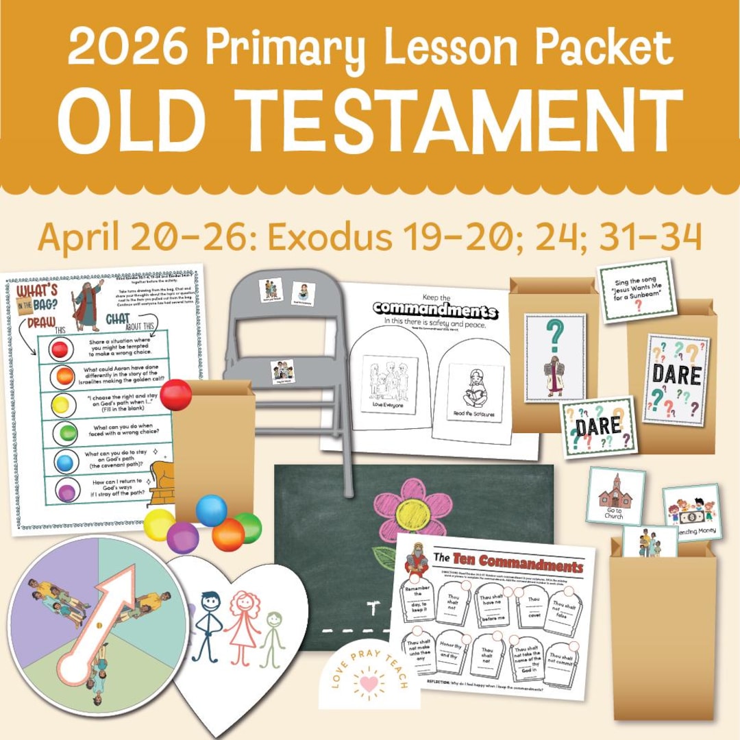 Exodus 19–20; 24; 31–34 | April 20-26, 2026 | Primary - Etsy