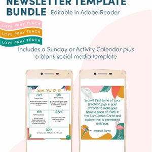 June 2021 Editable Newsletter Bundle - Etsy