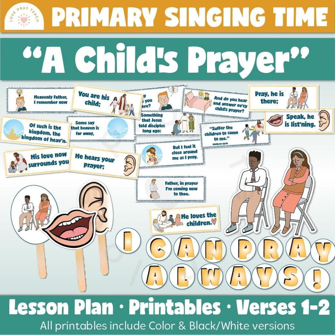Primary Singing Time: A Childs Prayer - Etsy