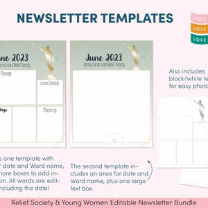Editable Newsletter Bundle 6 - Etsy
