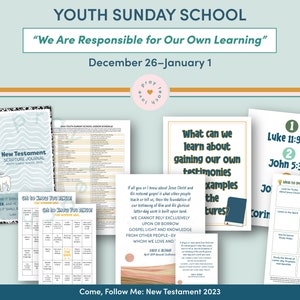 Youth Sunday School Come, Follow Me 2023 Printable Lesson Pack for ...