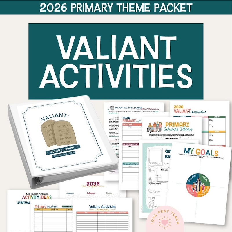 Lds Goals for Primary - Etsy UK