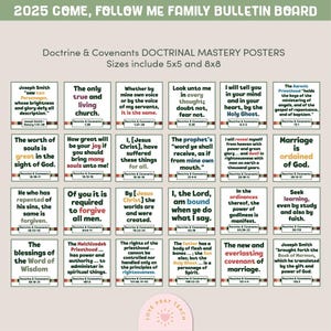 2025 Doctrine and Covenants Family Bulletin Board - Etsy