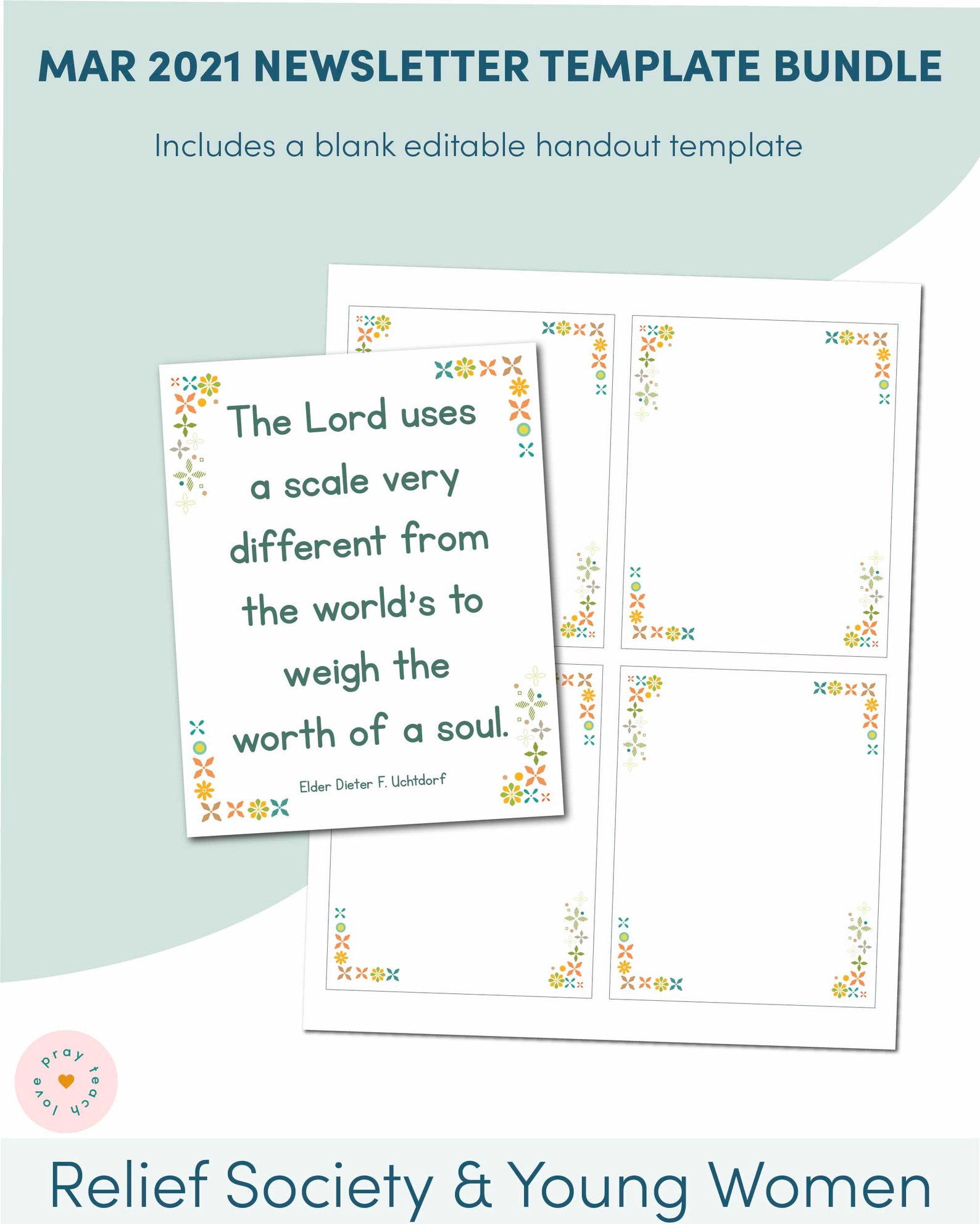 March 2022 Editable Newsletter Bundle - Etsy