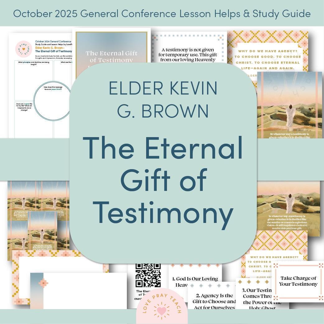 October 2025 General Conference: Elder Kevin G. Brown "the Eternal Gift ...