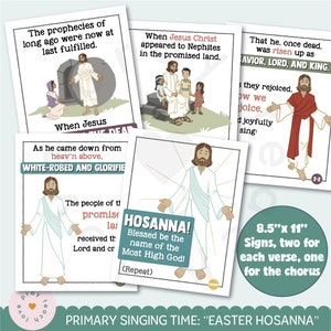 Come, Follow Me for Primary Singing Time: Easter Hosanna - Etsy