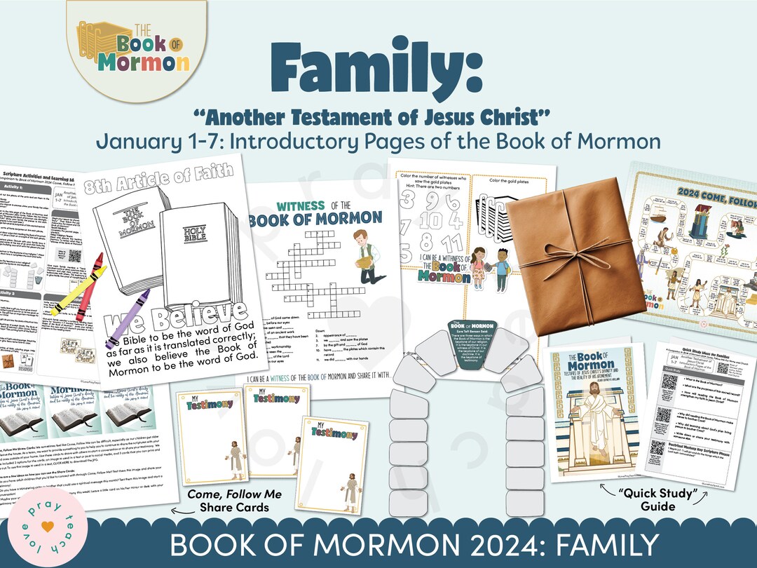 Activities and Learning Ideas for Families: January 1–7 A Companion to ...