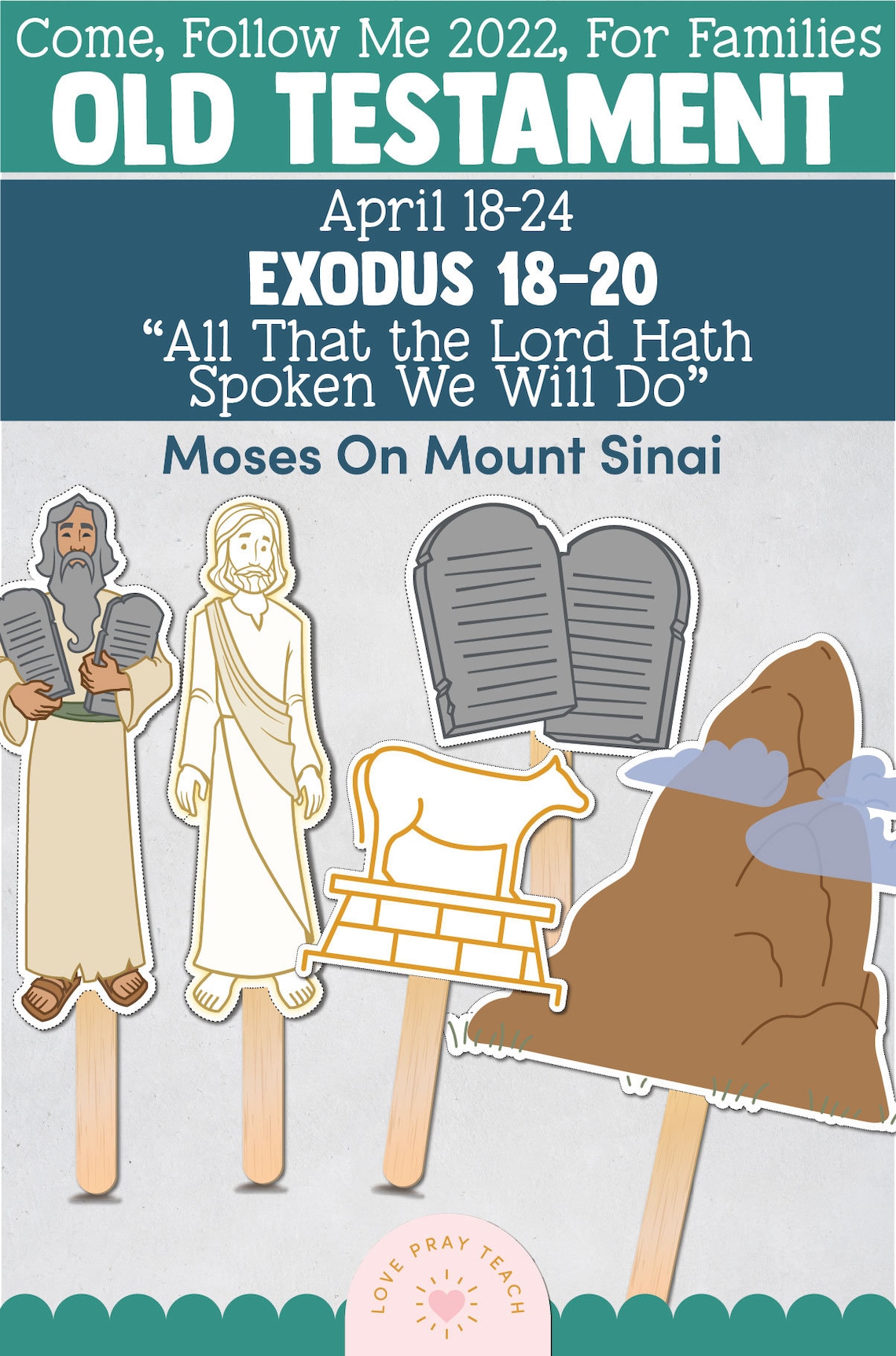 Come Follow Mefor Individuals and Families Exodus 18-20: - Etsy