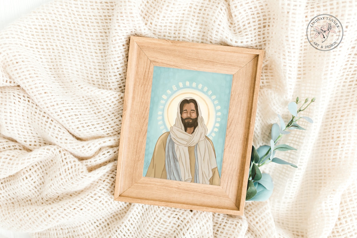 Painting of the Savior Christ Painting LDS Printable Wall - Etsy