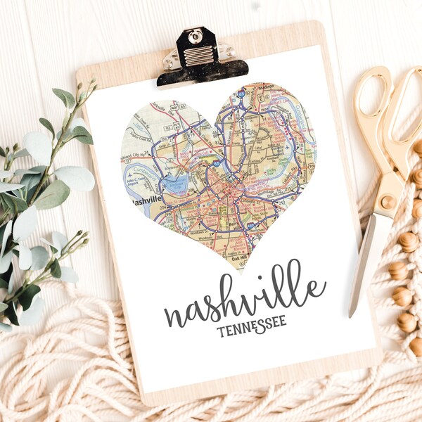 Heart Map - Etsy