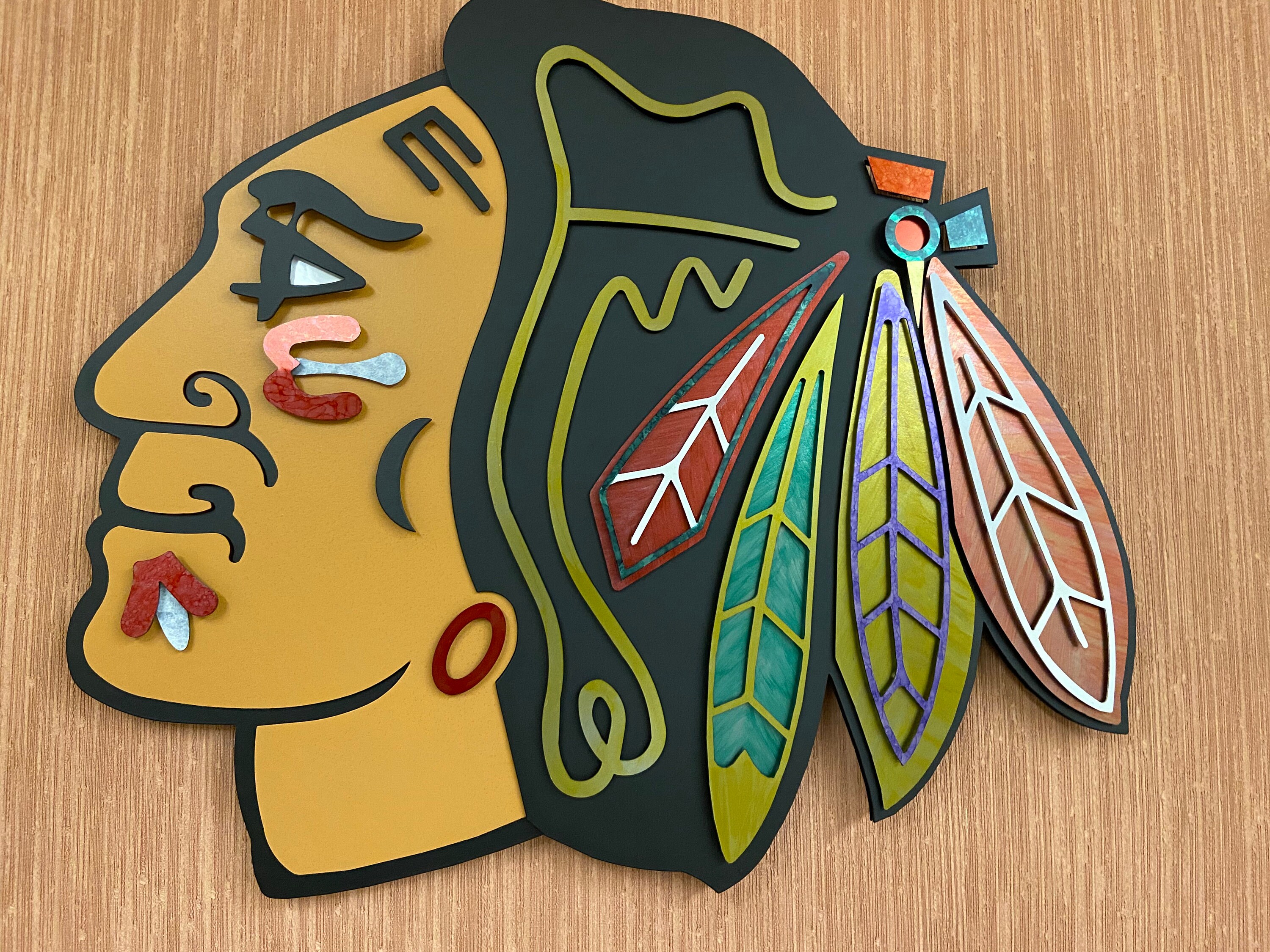 CHICAGO BLACKHAWKS metal Wall Sign - Etsy