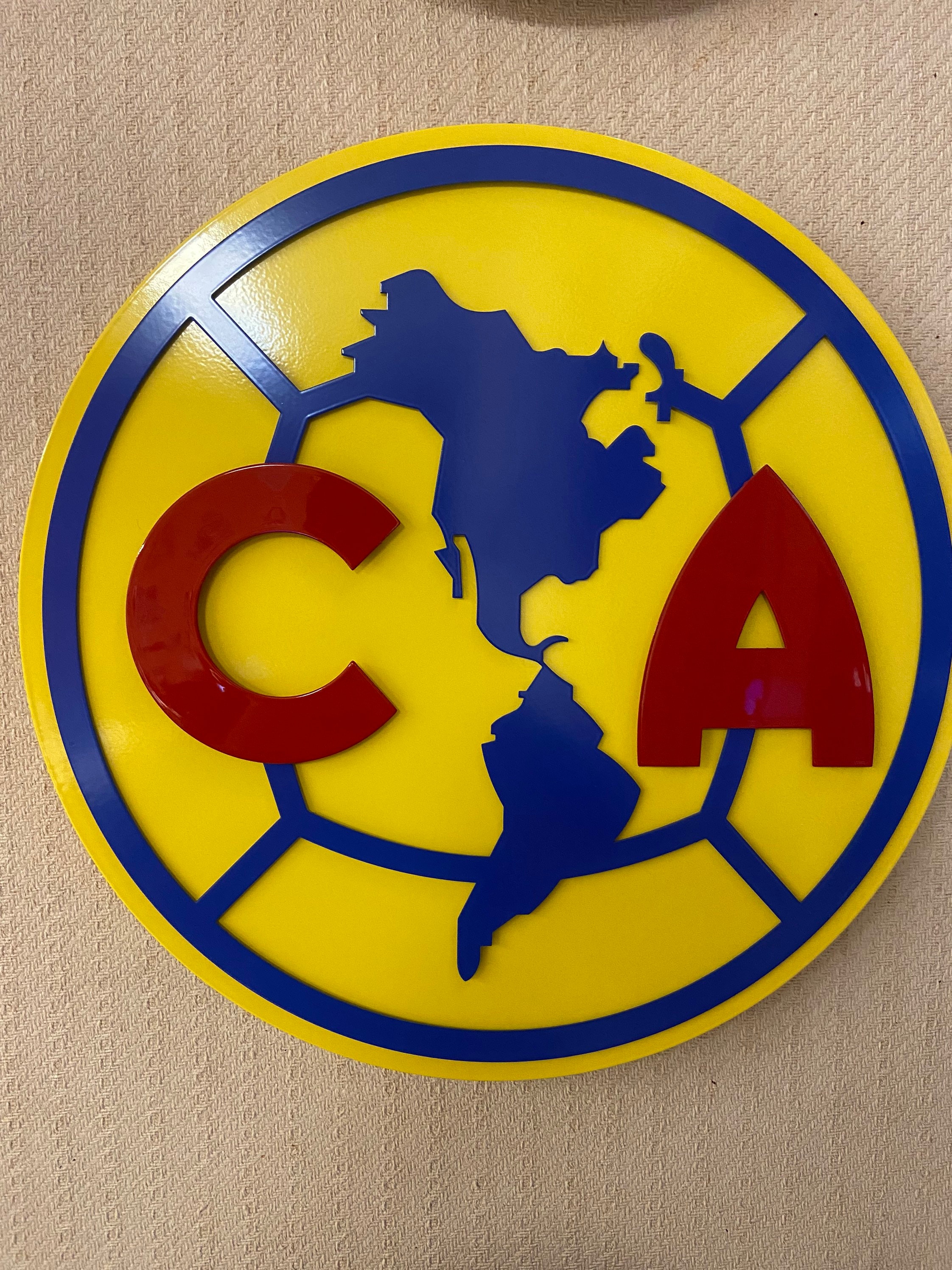 CLUB AMERICA Soccer Sign - 3-D -metal Wall Sign- - Etsy