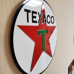 TEXACO GAS - 3-D -metal Wall Sign- - Etsy