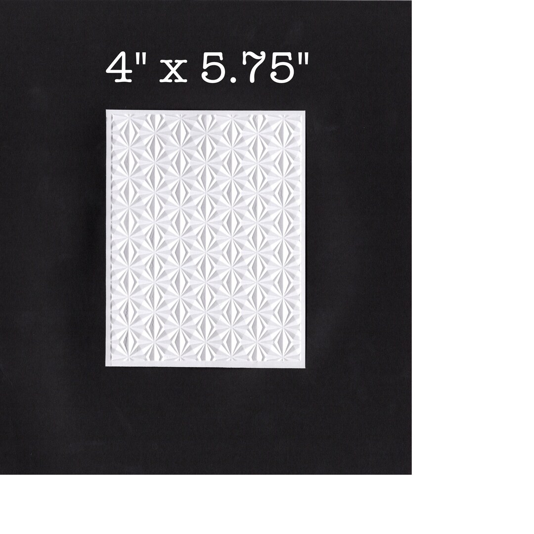 Pack of 5 Sheets 3D Embossed Kaleidoscope Crystal Cardstock Card Fronts ...